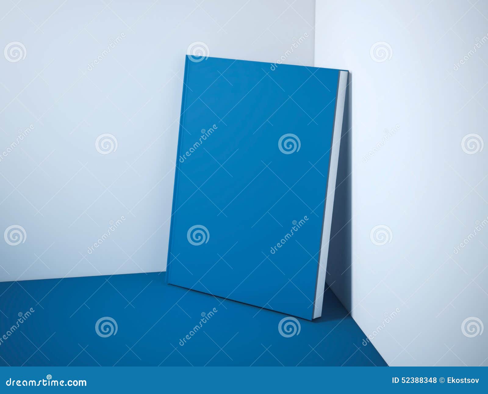 Blank blue book stock illustration. Illustration of blue - 52388348