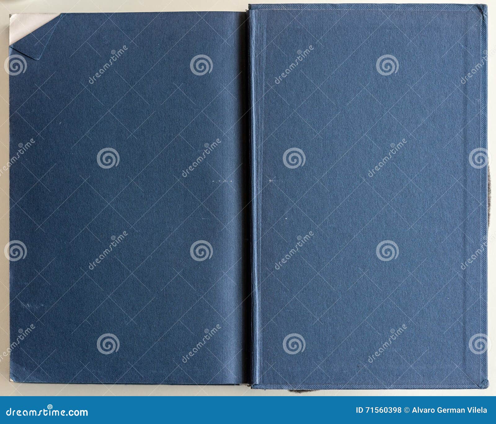 Blank Blue Book Opened To the First Page. Stock Photo - Image of hinge ...