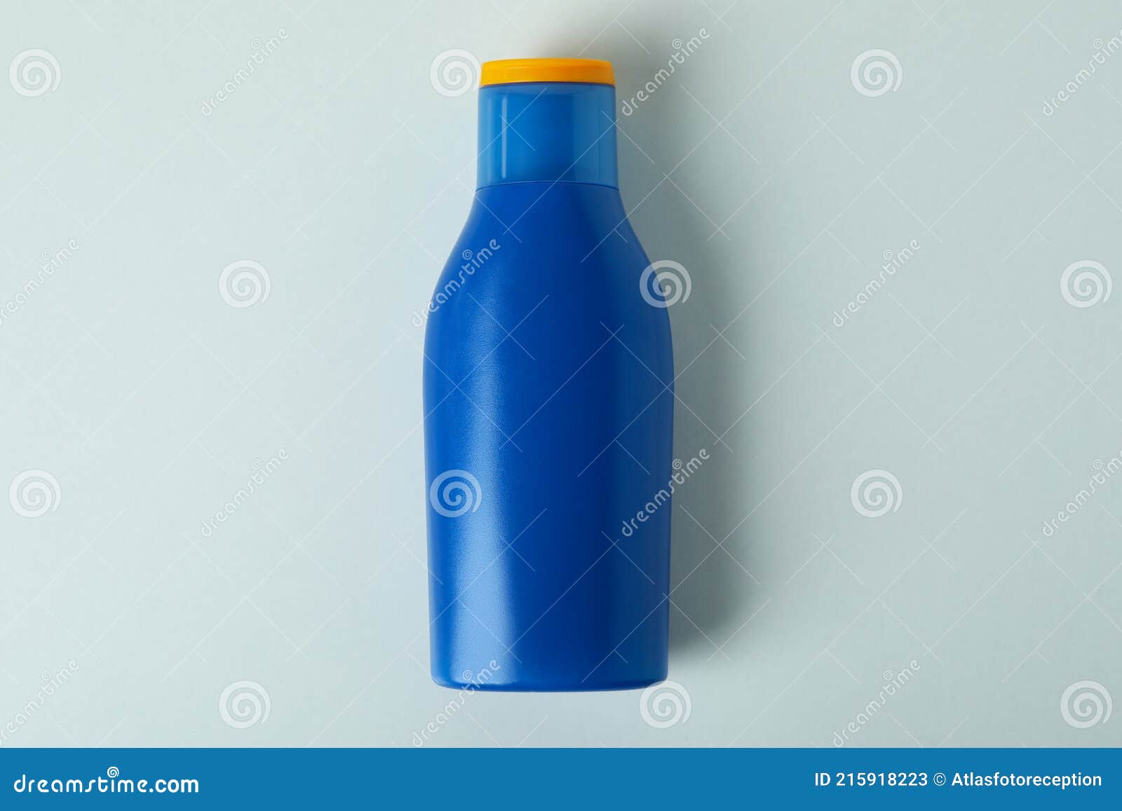 Blank Blue Bottle of Sunscreen on White Background Stock Image - Image ...