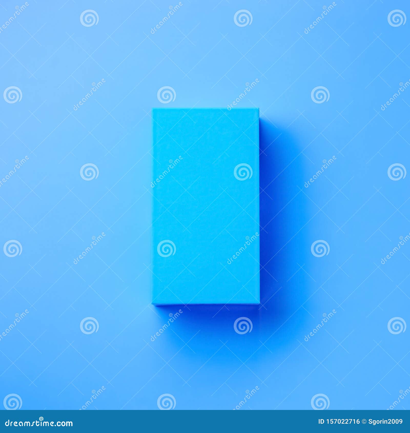 Blank Box on Blue Background with Place for Text Stock Illustration ...