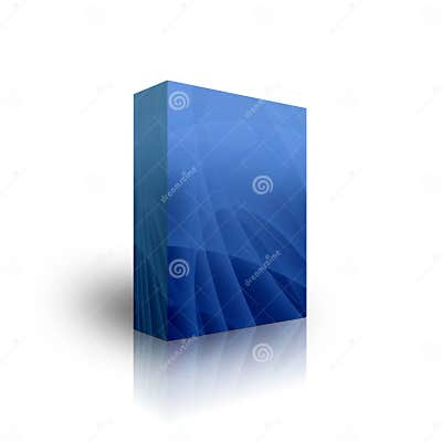 Blank blue box template stock illustration. Illustration of gift - 9665201