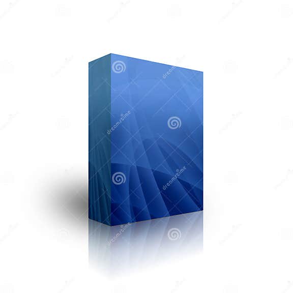 Blank blue box template stock illustration. Illustration of gift - 9665201