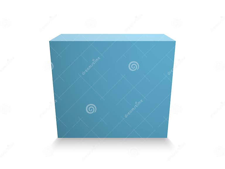 Blank Blue Cube on White Background, 3d Box Template Stock Vector ...