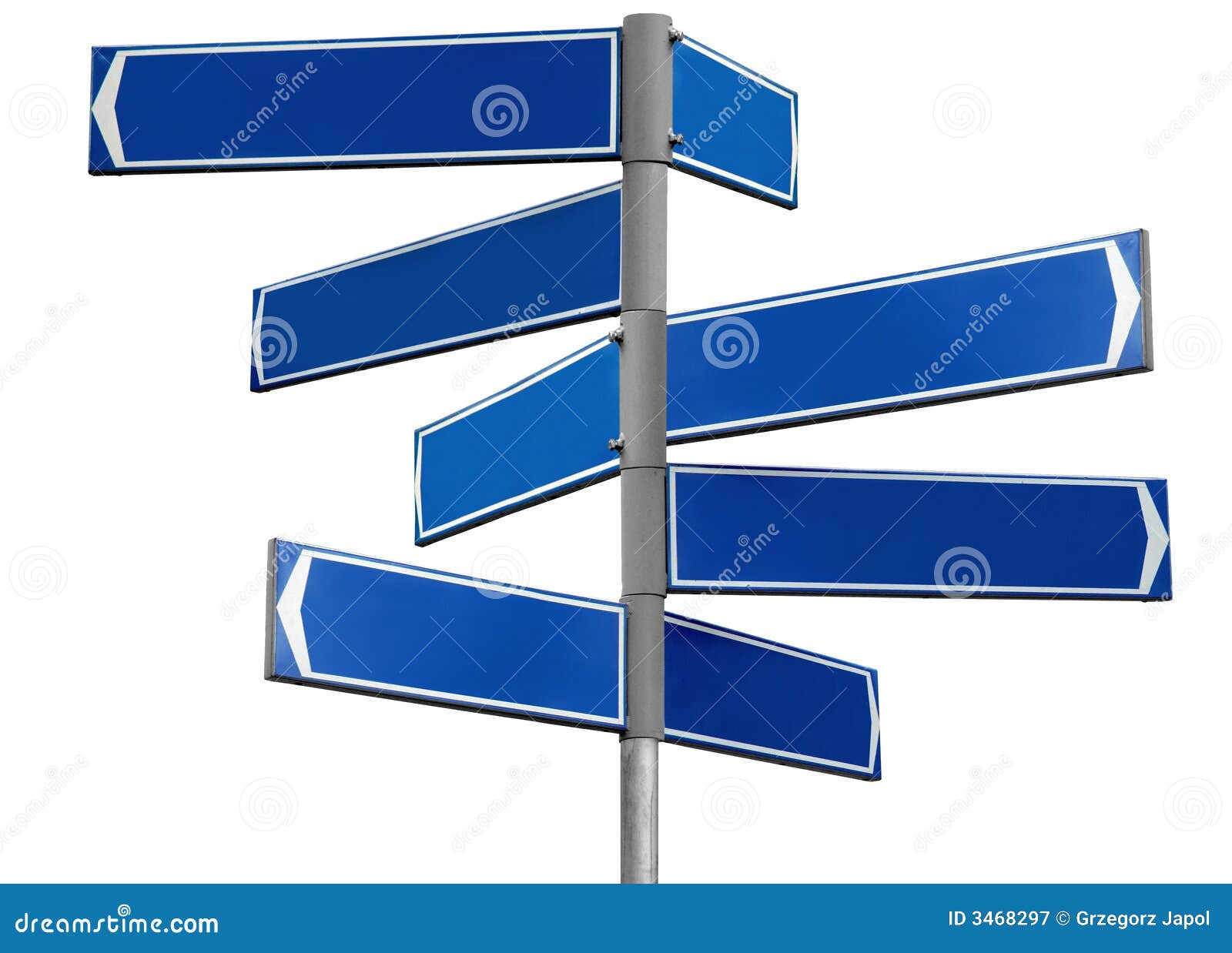 Blank blue direction sign stock image. Image of bars, identity - 3468297