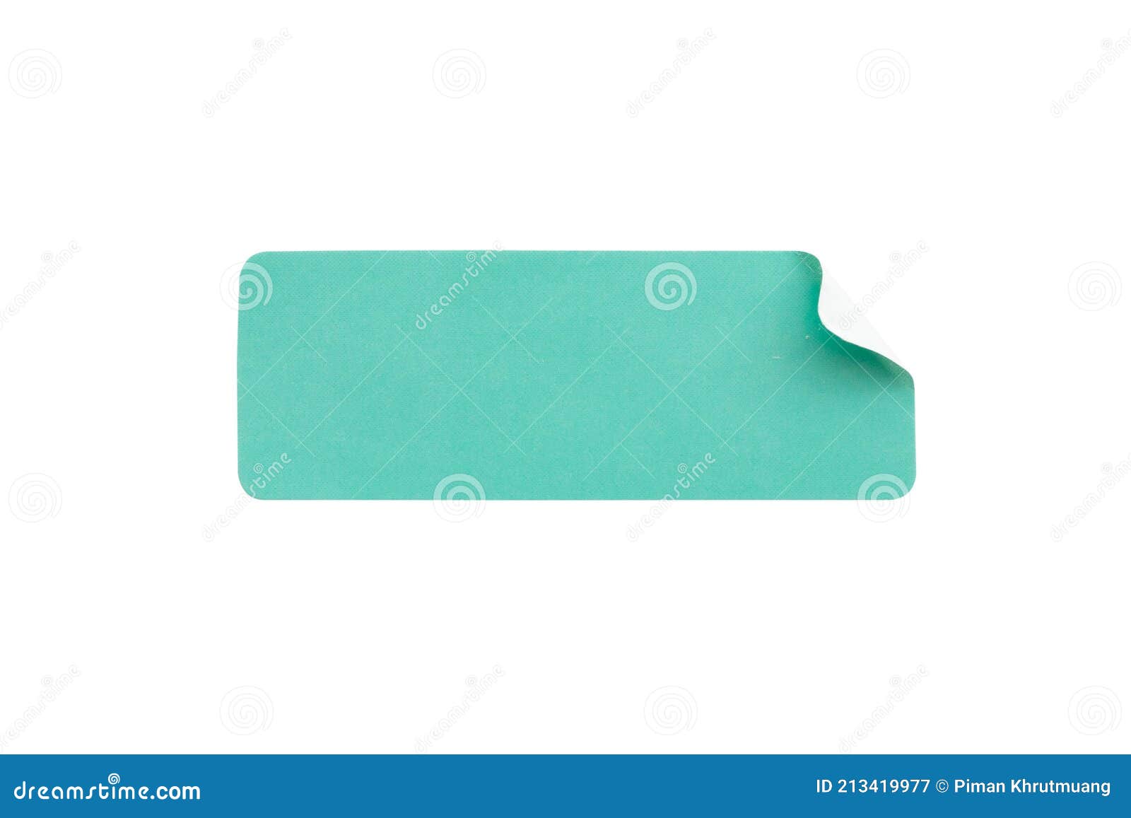 Blank Blue Paper Sticker Label Isolated on White Background Stock Image ...