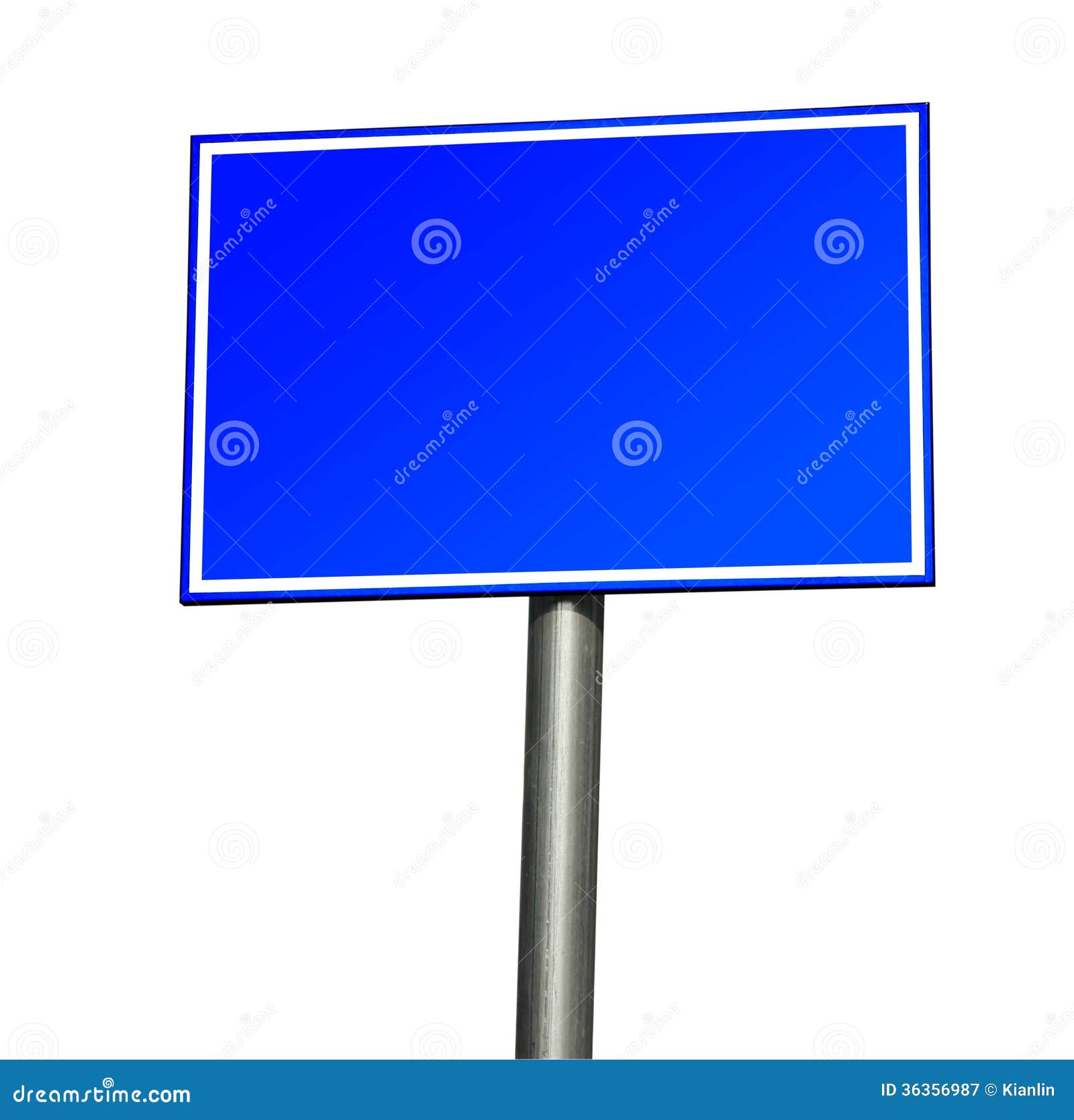 Blank Blue Road Signs