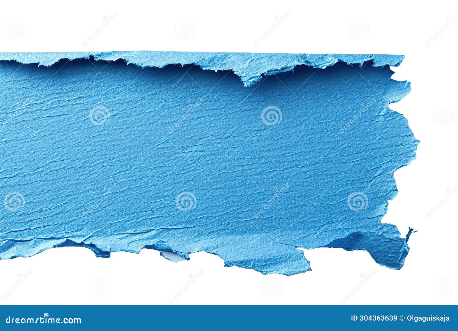 Blank Blue Sheet of Paper, Rectangular Shape. Isolated on White ...