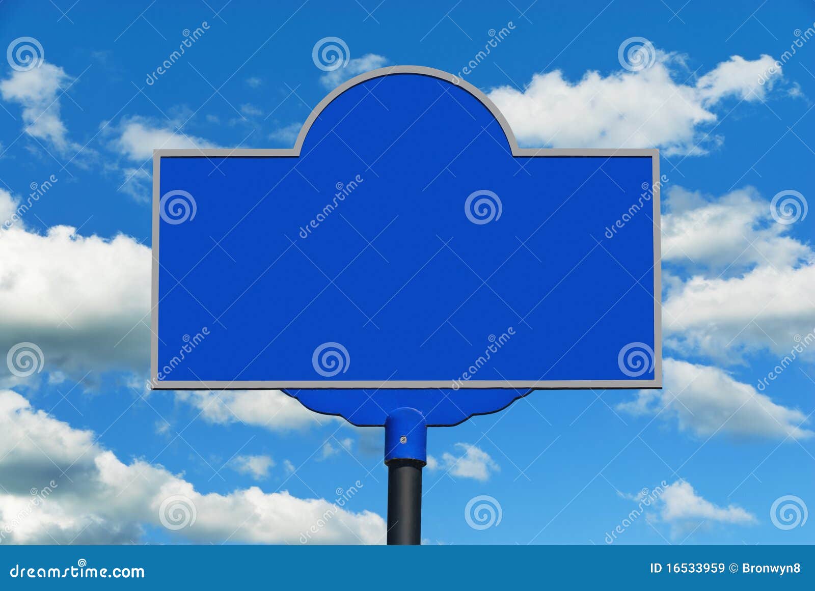 Blank Blue Sign stock image. Image of display, clouds - 16533959