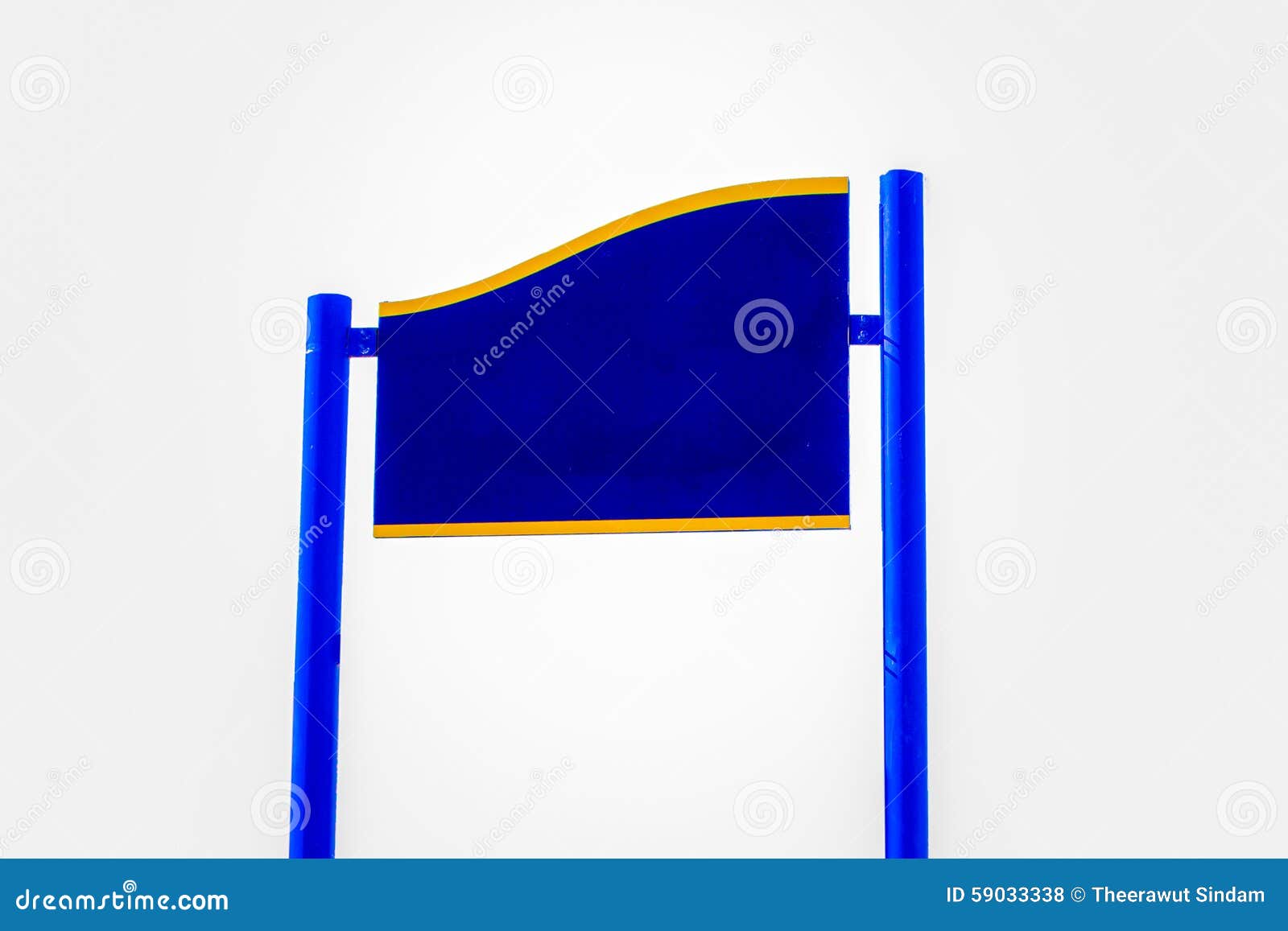 Blank Blue Sign Board, Large Stock Photo - Image of galvanized, notice ...