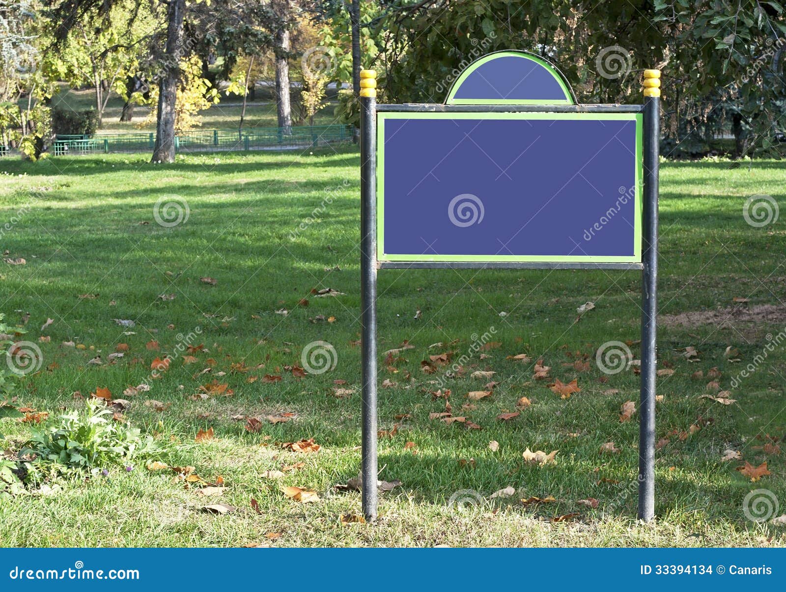 Blank blue sign stock photo. Image of park, nature, space - 33394134