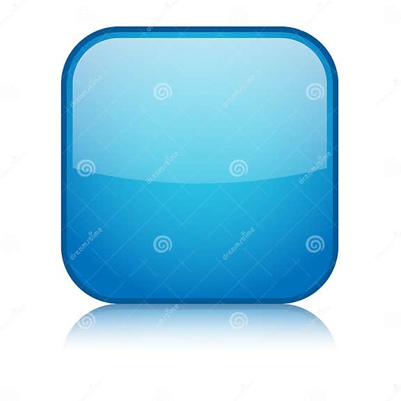Blank Square Vector Web Button with Reflection Stock Vector - Illustration of button, download ...
