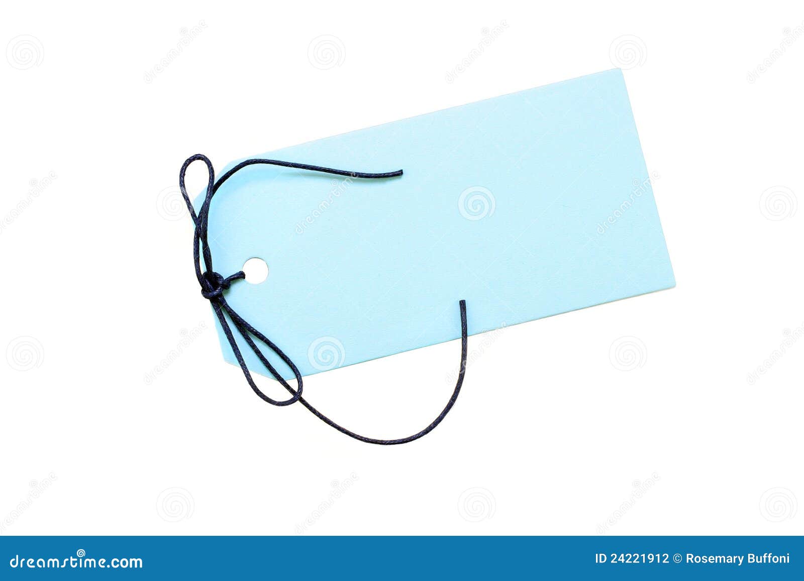 Blank Blue Tag with String. Stock Photo - Image of blue, white: 24221912