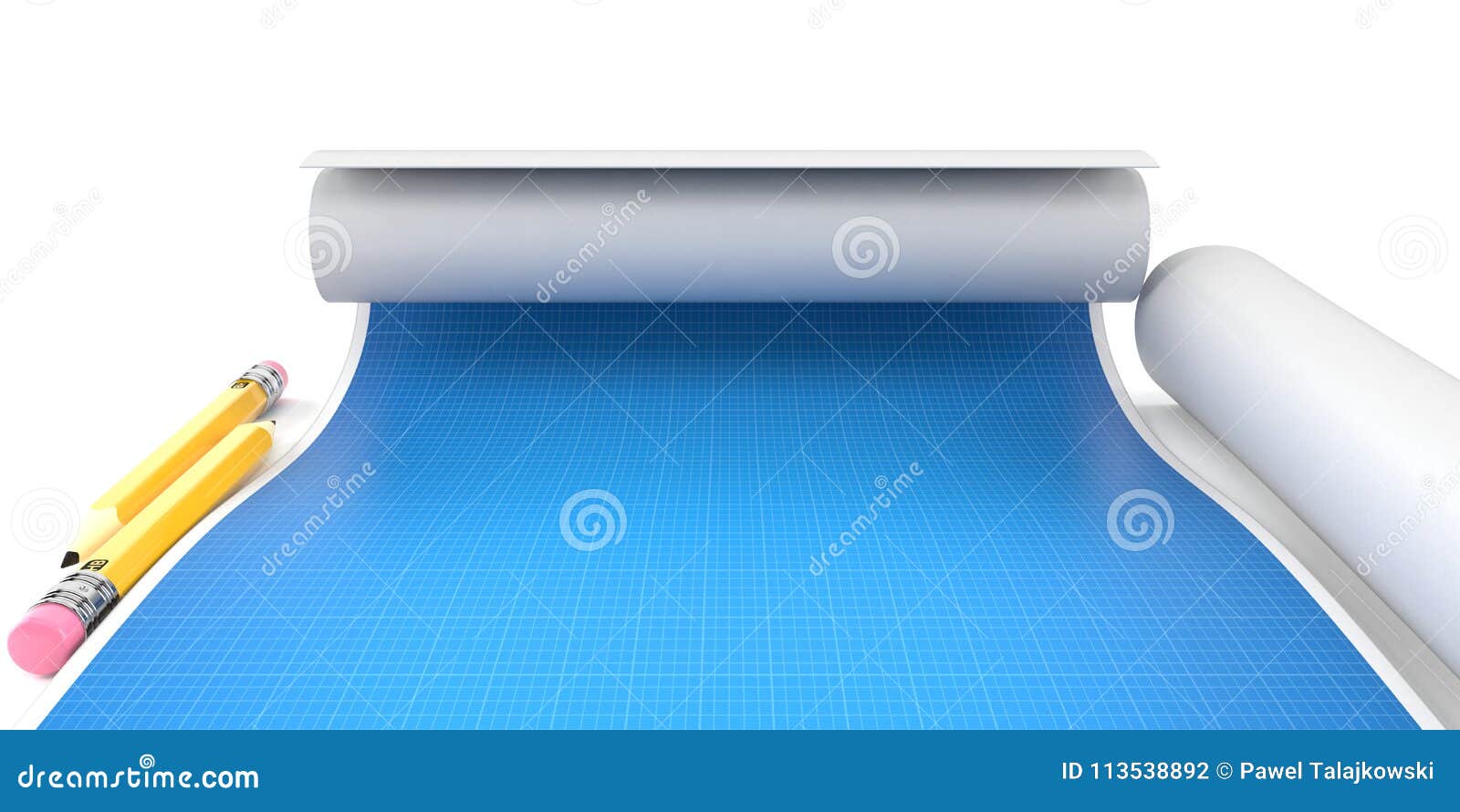 Blank Blueprint Paper For Drafting Cartoon Vector | CartoonDealer.com ...