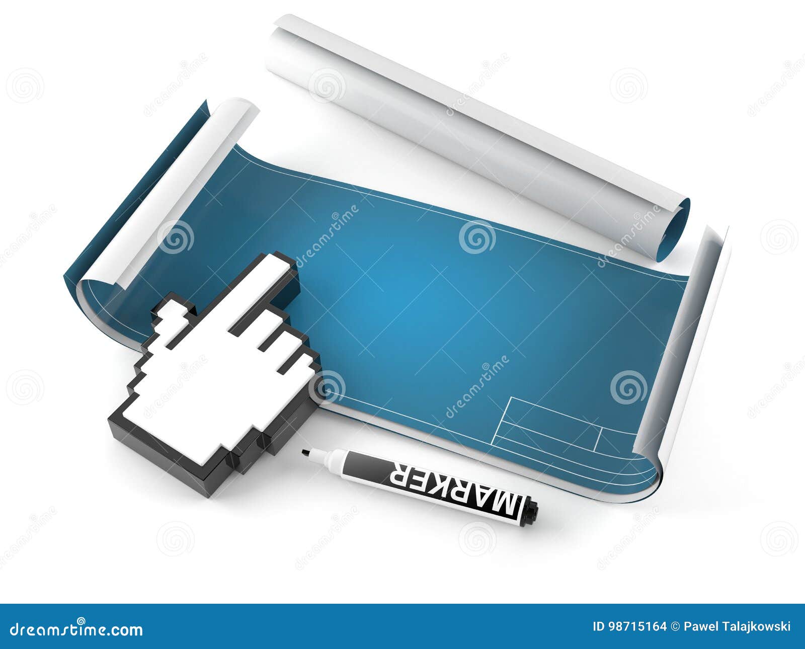 Blank Blueprint Paper For Drafting Cartoon Vector | CartoonDealer.com ...
