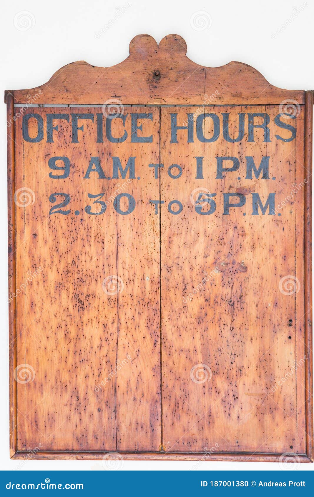 Blank Board with Office Hours Stock Photo - Image of texture, aged ...