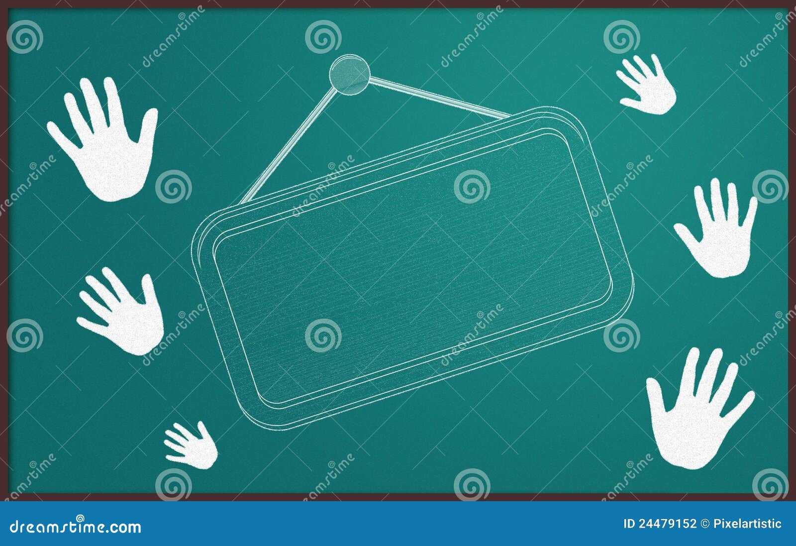 Blank board with palm mark stock illustration. Illustration of ...