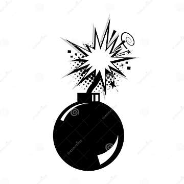 Blank Bomb Template Comic Speech Bubble Stock Vector - Illustration of ...