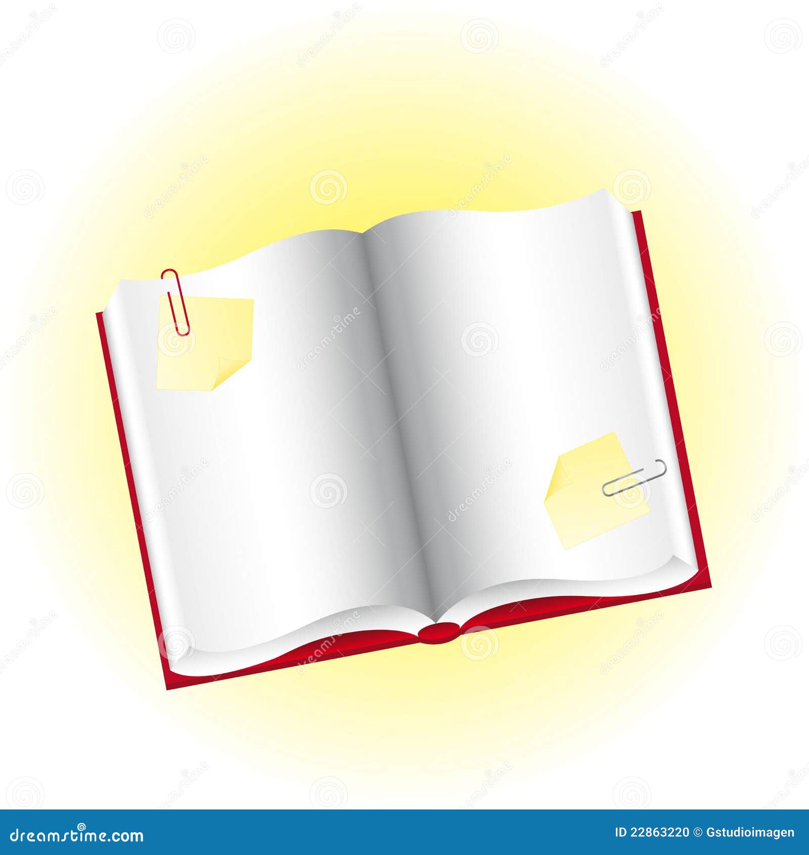 Blank book stock vector. Illustration of empty, notebook - 22863220