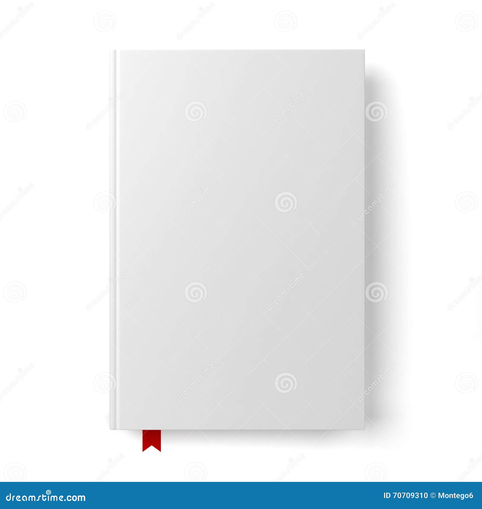 Blank book with a bookmark stock illustration. Illustration of ...
