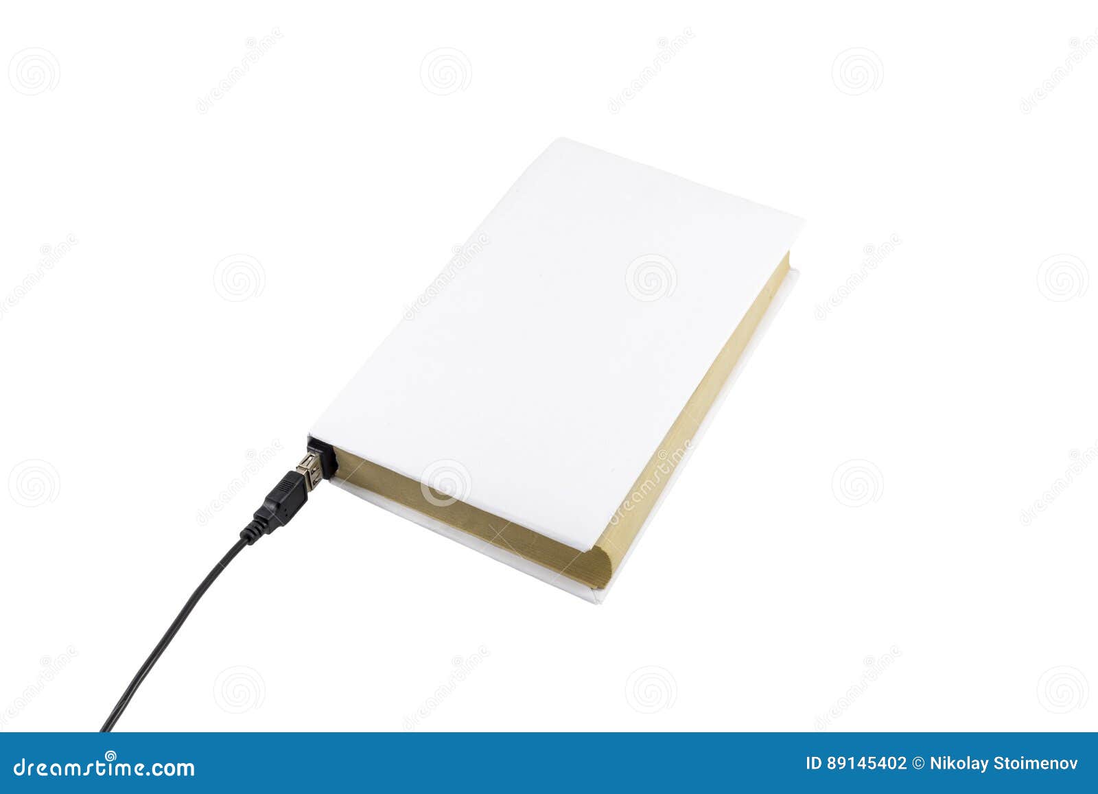 Blank Book Connected To USB Stock Photo - Image of knowledge, data ...