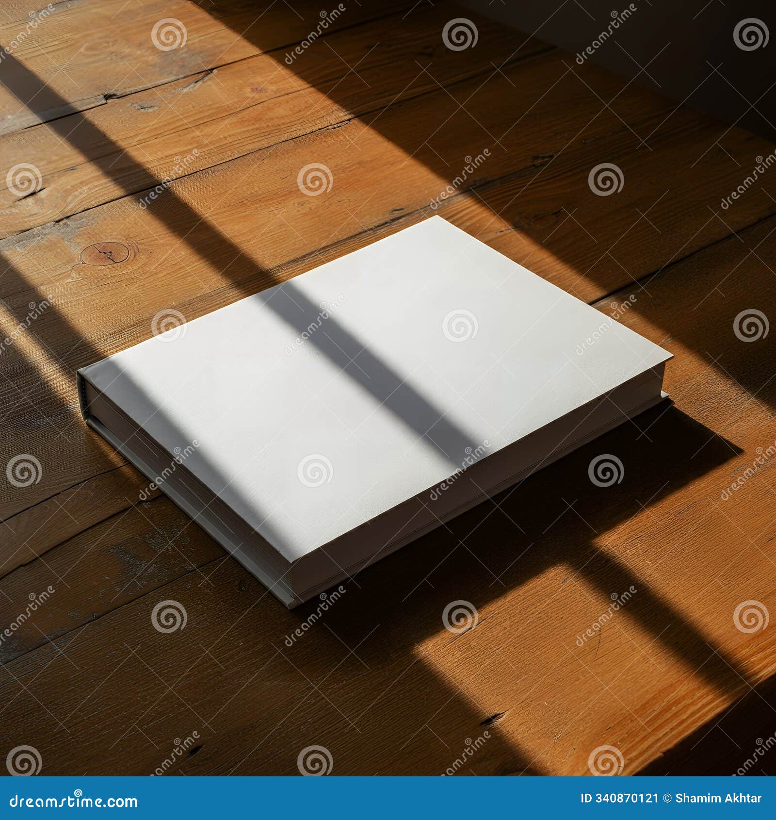 Blank Book Cover Mockup Template Stock Illustration - Illustration of ...