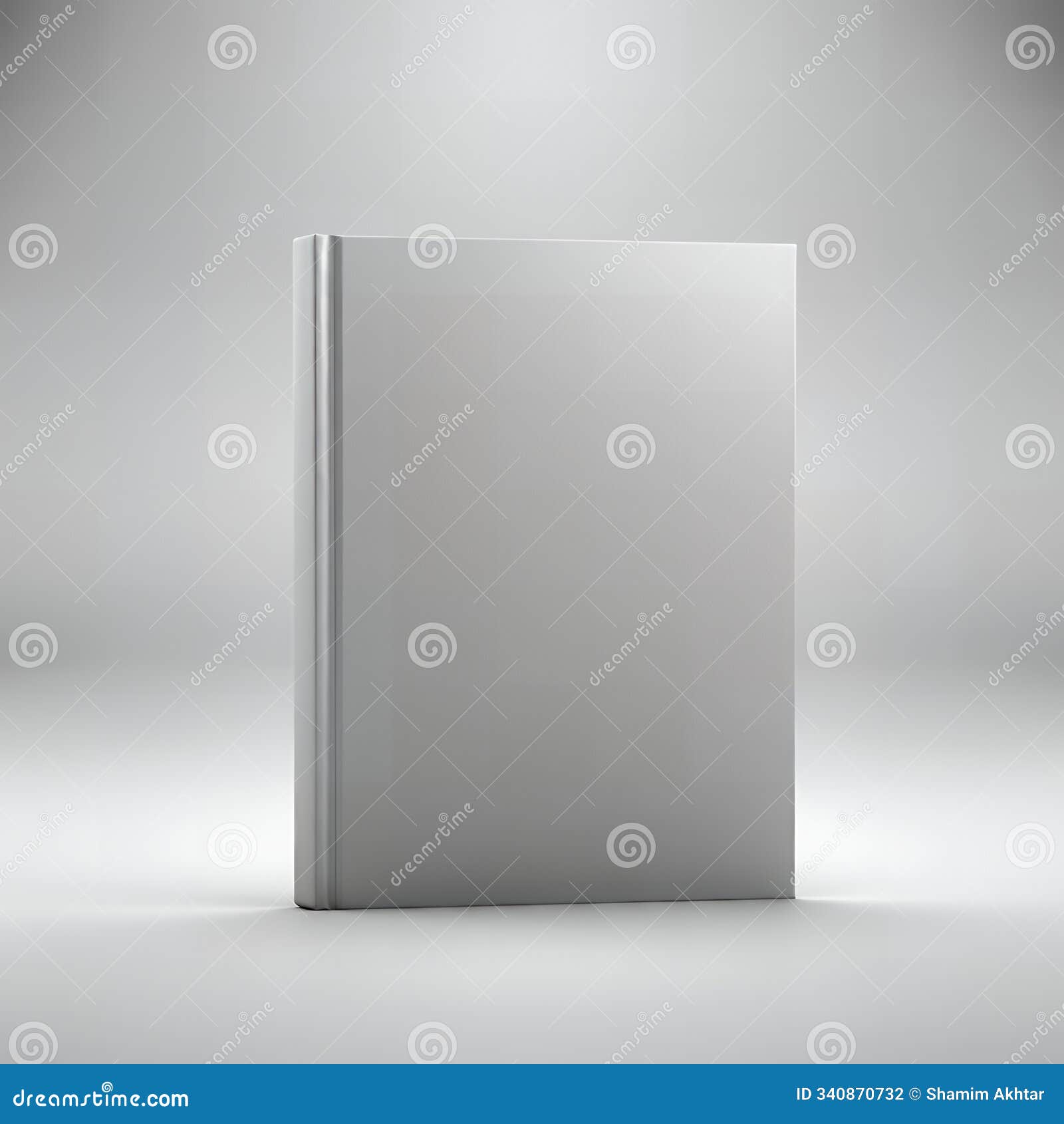 Blank Book Cover Mockup Template Stock Illustration - Illustration of ...