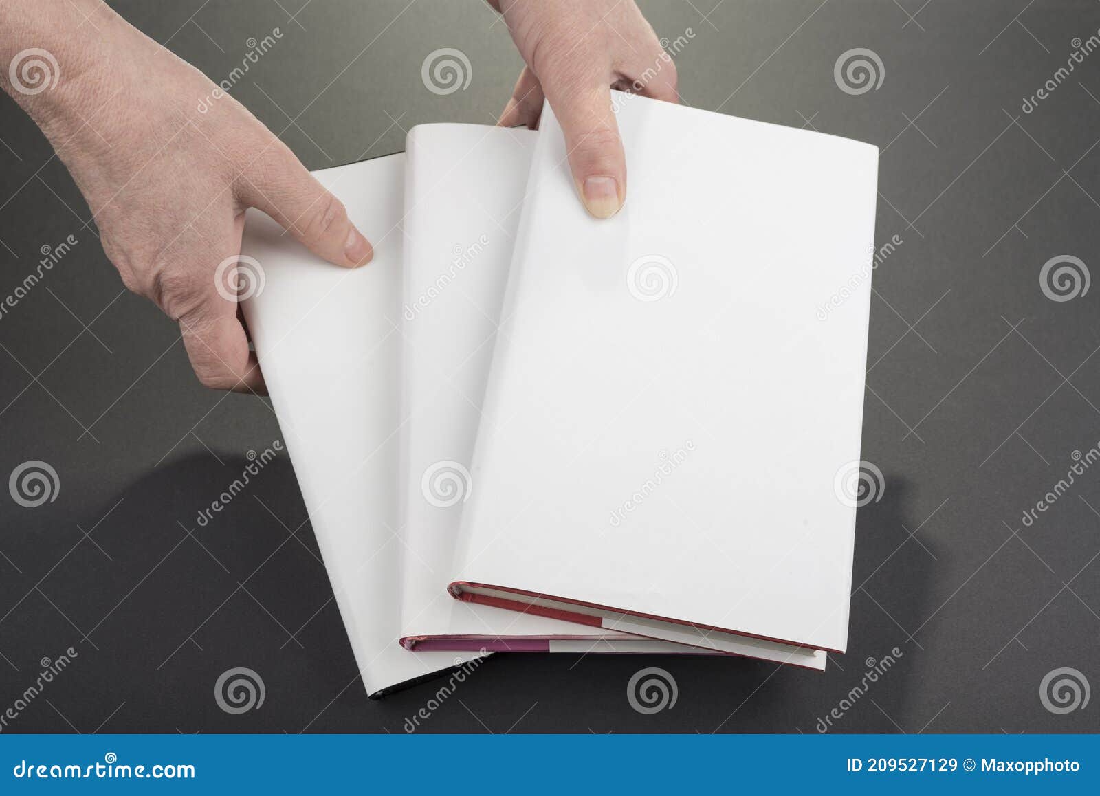 Blank Book Covers To Fill Out Your Text Stock Image - Image of white ...