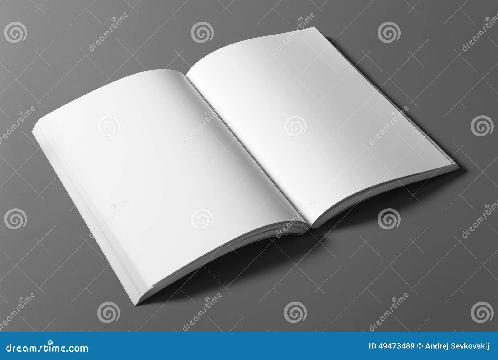 Blank Book Isolated on Grey Stock Image - Image of cardboard, file ...