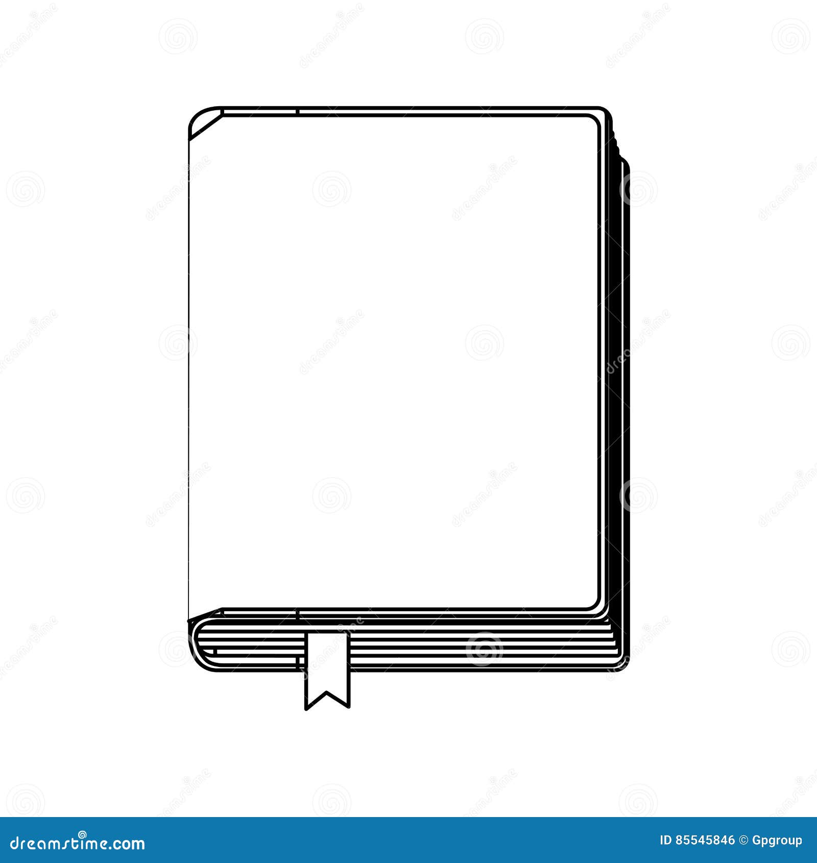 Blank book isolated stock illustration. Illustration of literature ...