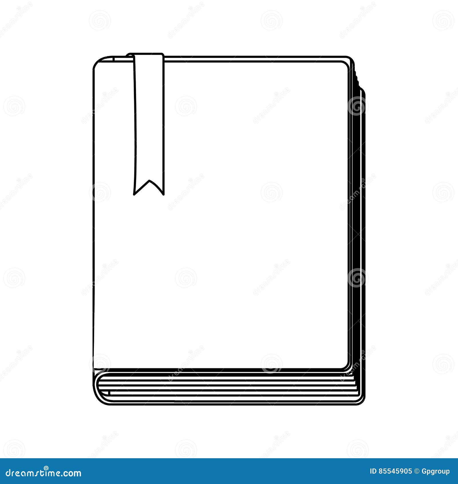 Blank book isolated stock illustration. Illustration of blank - 85545905
