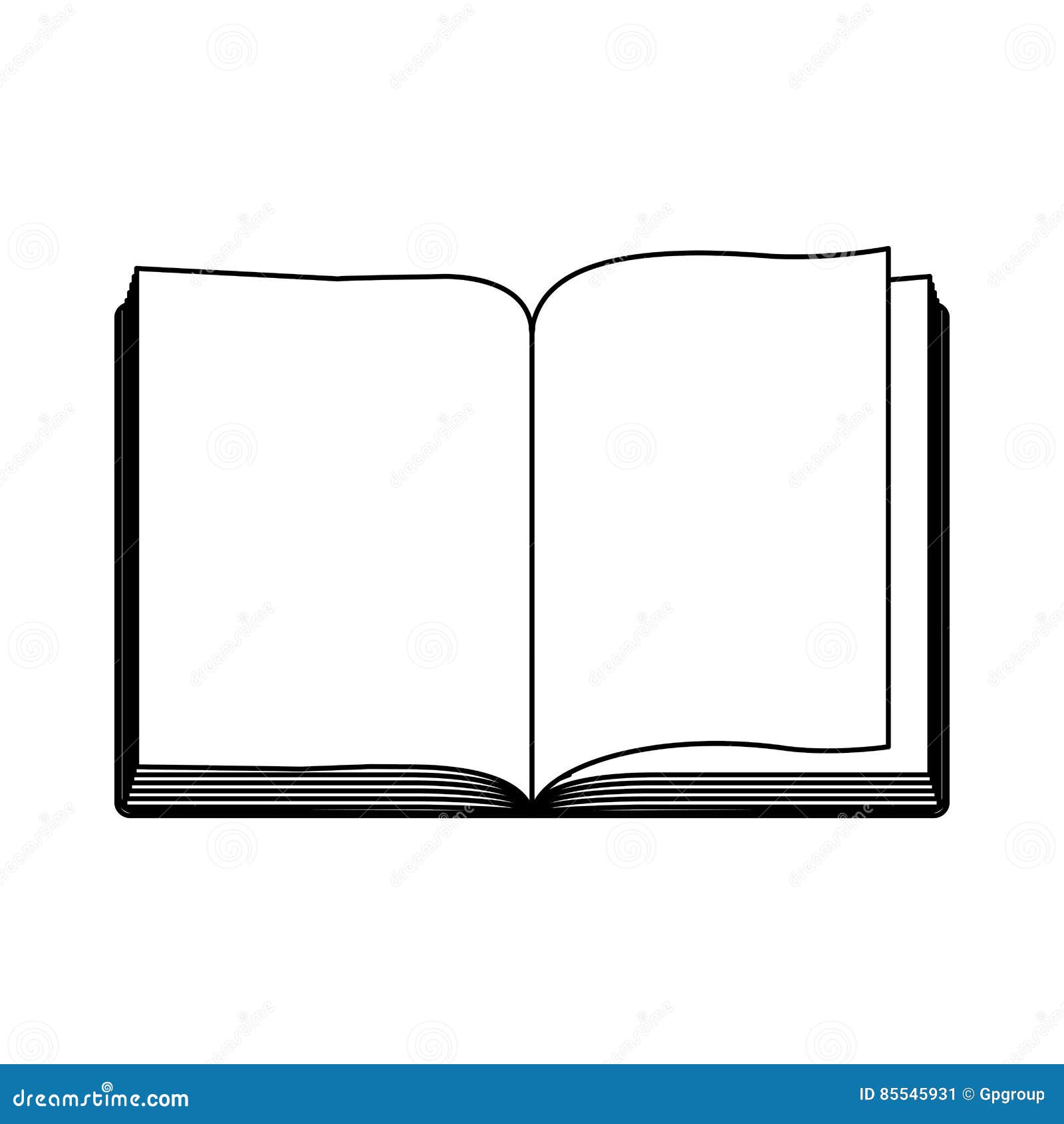 Blank book isolated stock illustration. Illustration of blank - 85545931