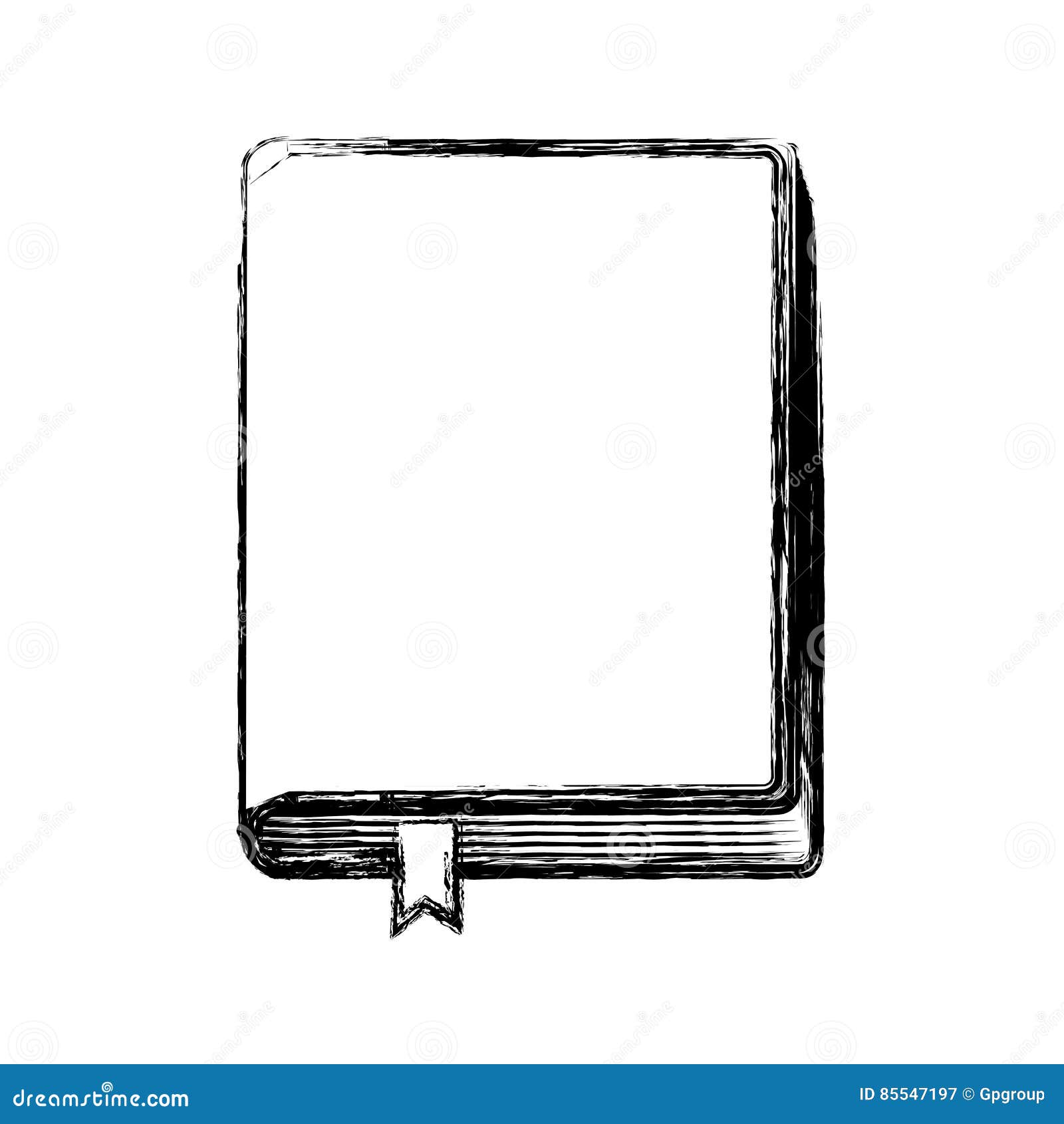Blank book isolated stock illustration. Illustration of page - 85547197
