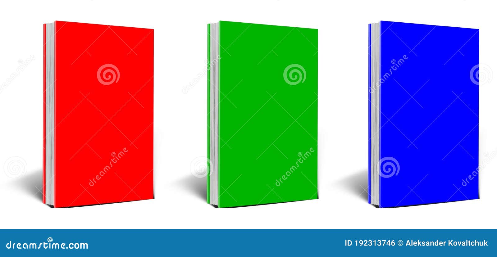 Blank Book Mockup RGB with Shadow Stock Illustration - Illustration of ...