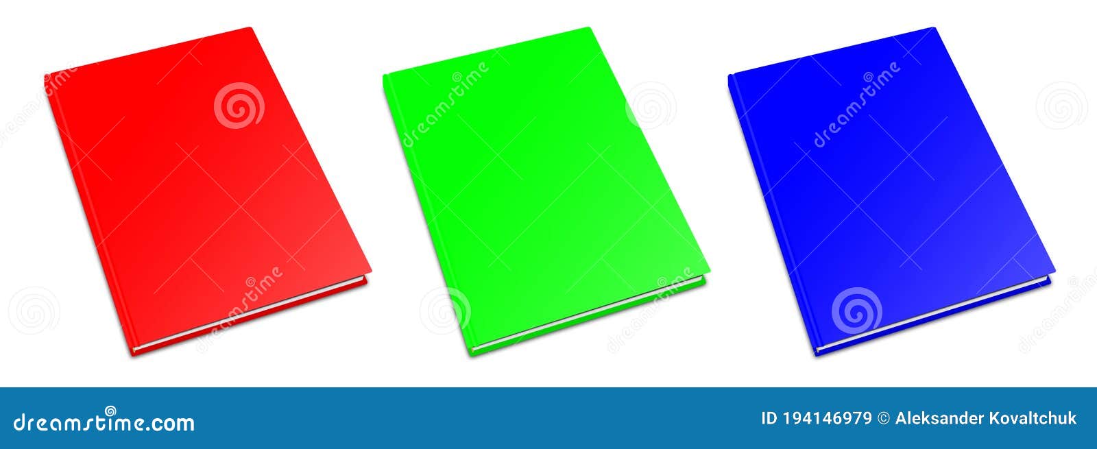 Blank Book Mockup RGB with Shadow Stock Illustration - Illustration of ...