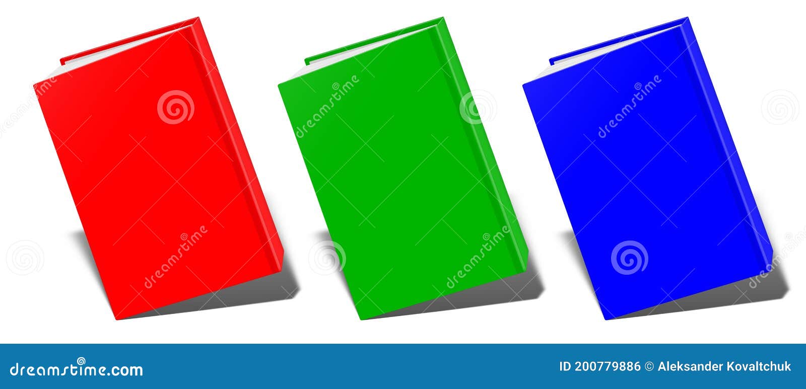 Blank Book Mockup RGB with Shadow Stock Illustration - Illustration of ...