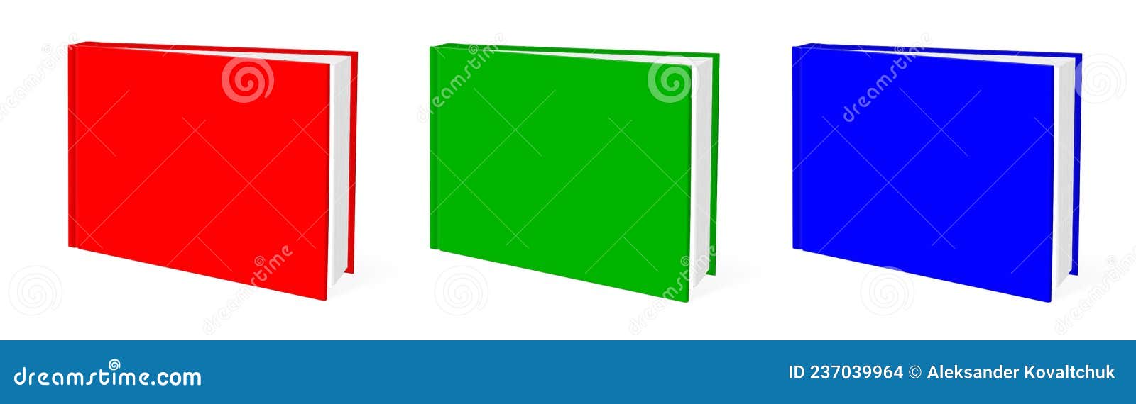 Blank Book Mockup RGB with Shadow Stock Illustration - Illustration of ...