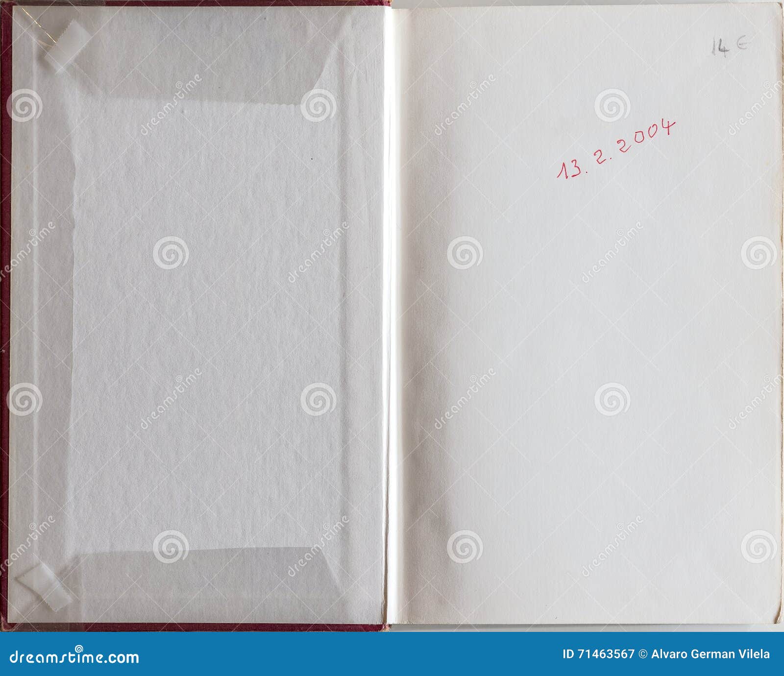 Blank Book Opened To the First Page. Stock Image - Image of design ...