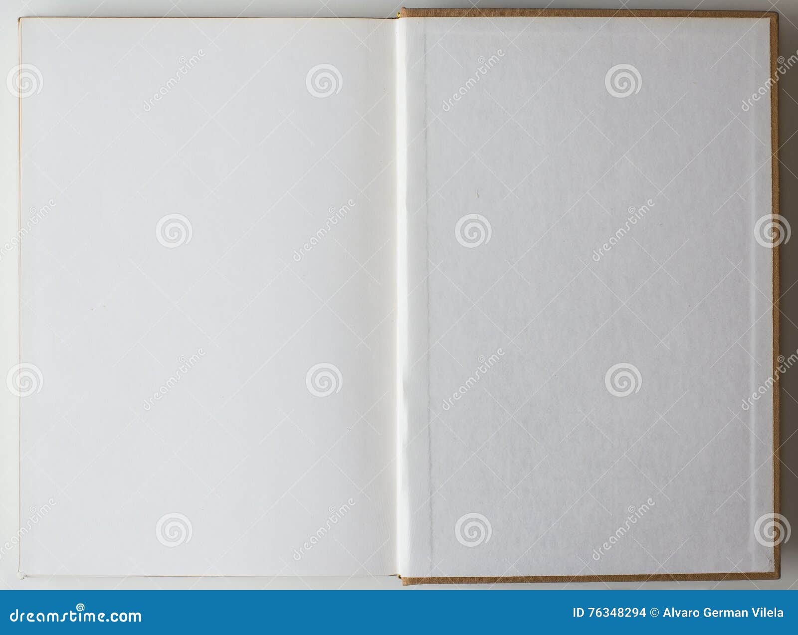 Blank Book Opened To the First Page. Stock Photo - Image of library ...