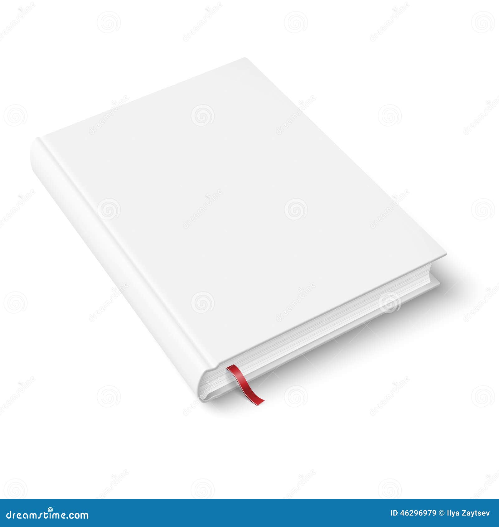 Blank Book Template with Bookmark. Stock Vector - Illustration of empty ...