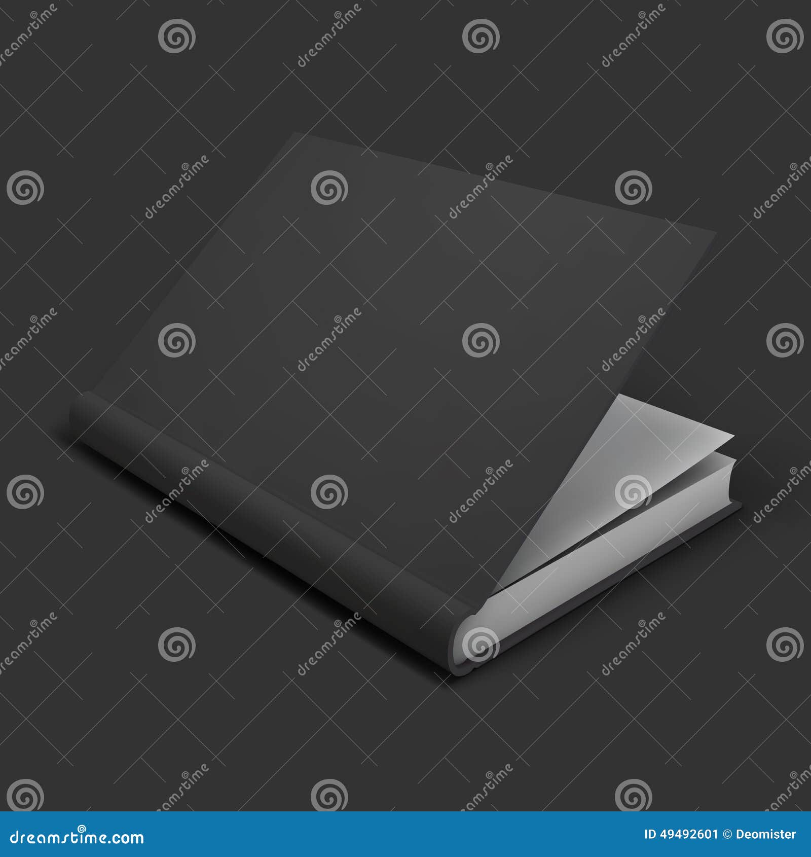 Blank Book, Textbook, Booklet Or Notebook Mockup Cartoon Vector ...