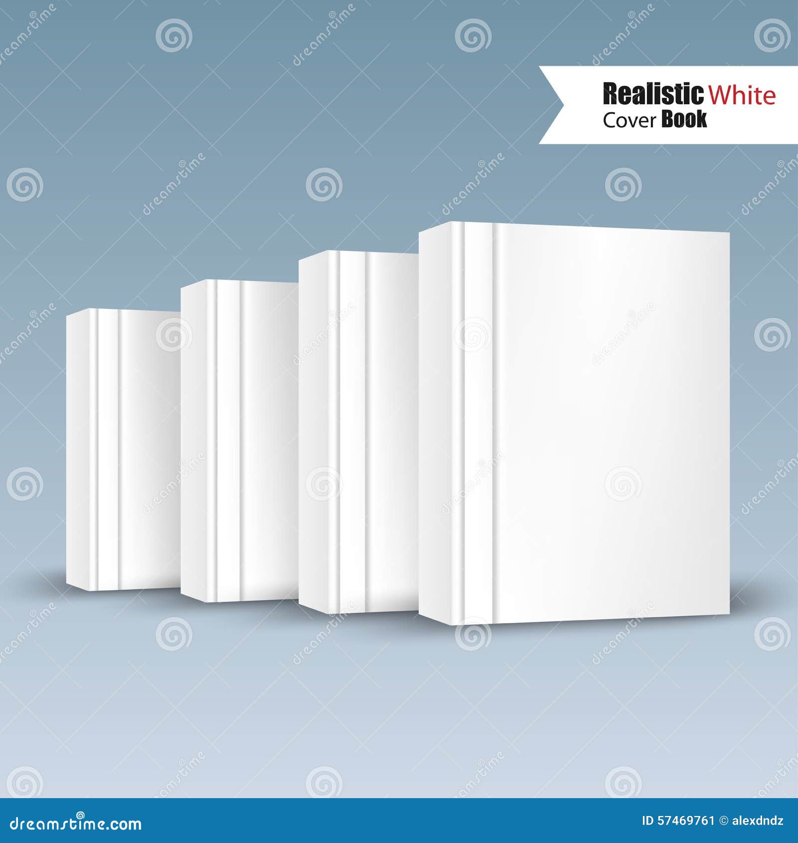 Blank Book or Textbook Mockup Design Template Stock Vector ...