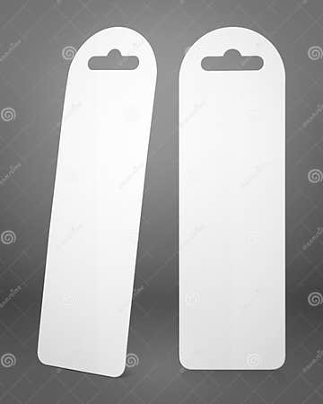 Blank Bookmark on Grey Background. Empty Page Marker for Design Stock ...