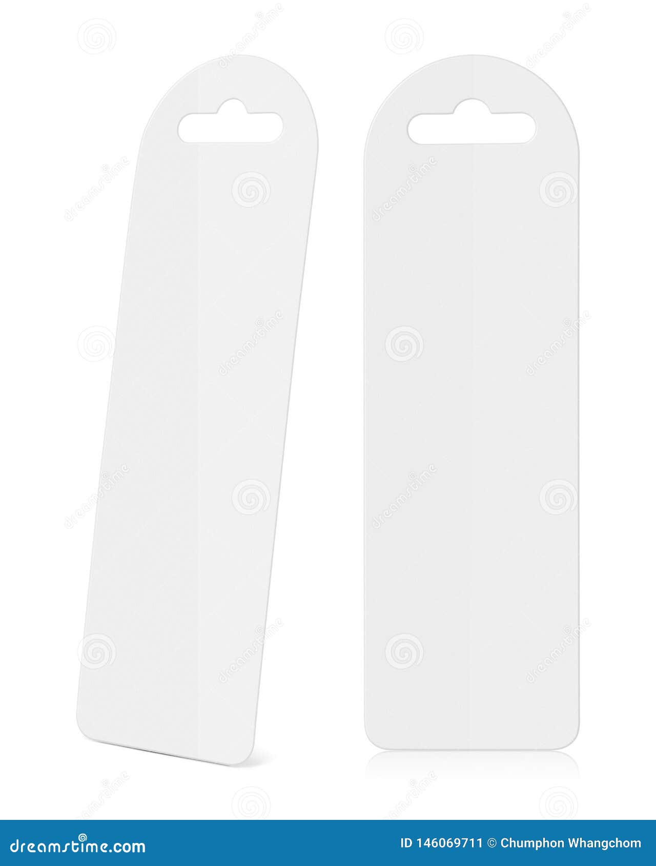 Blank Bookmark Tab Isolated on White Background. Empty Page Marker for ...