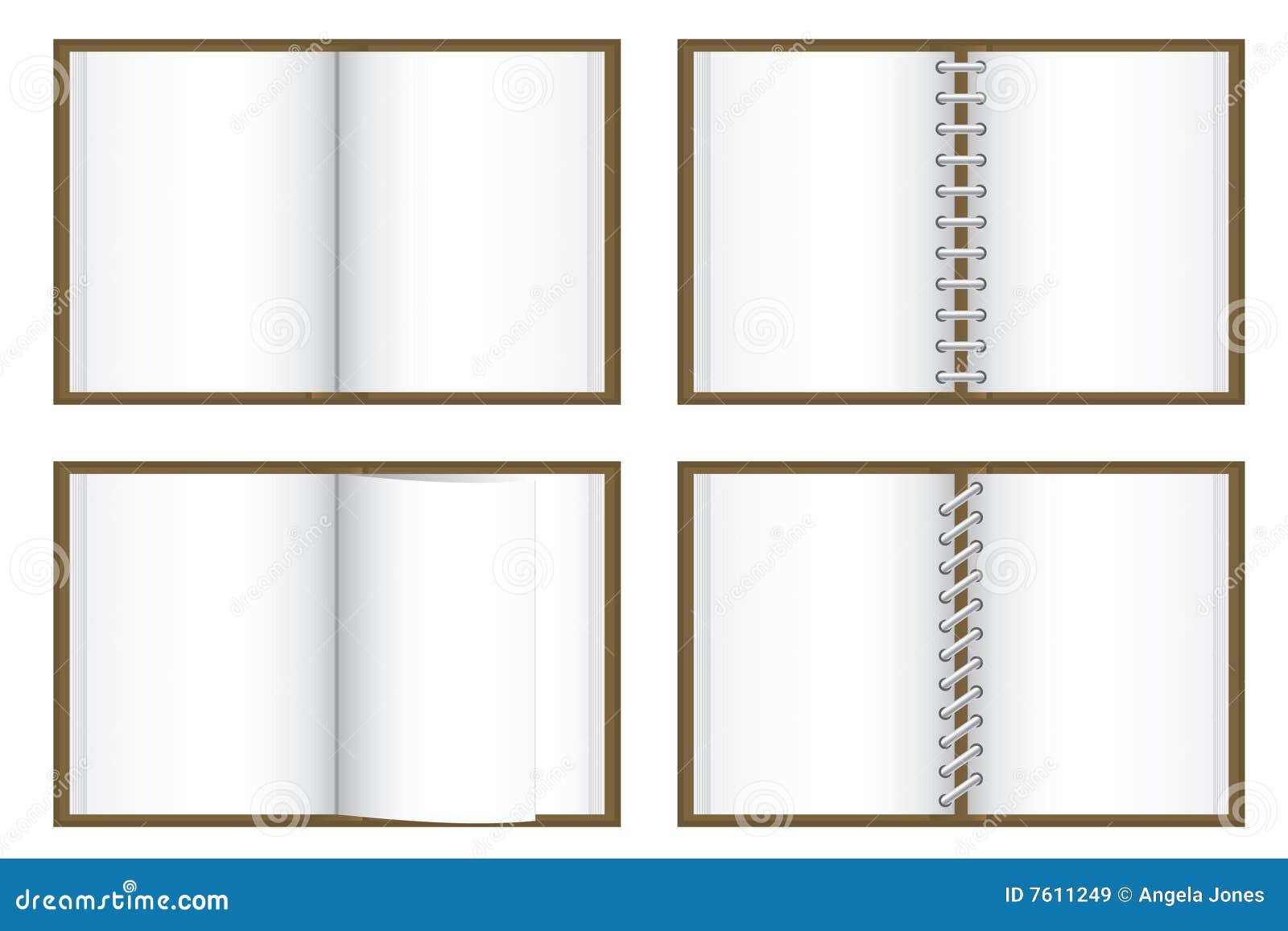 Blank Books stock vector. Illustration of vector, background - 7611249
