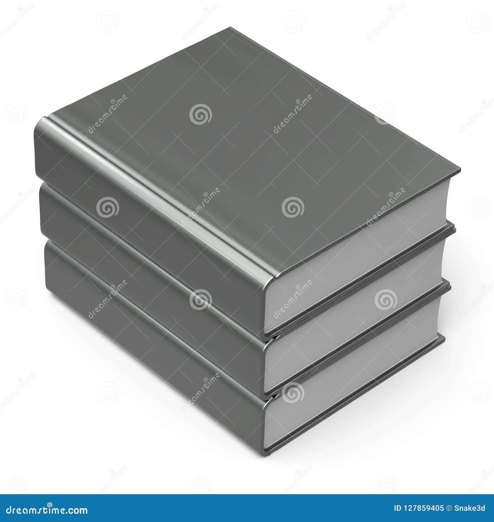 Blank Books Stack White Cover 3 Three Classic Textbook Stock Image ...