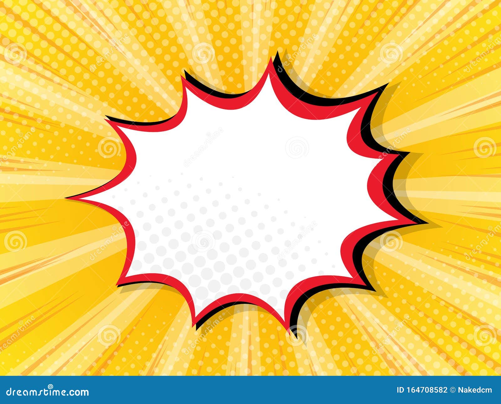 Blank Boom Splash Label Comic Book Stock Vector - Illustration of flat ...