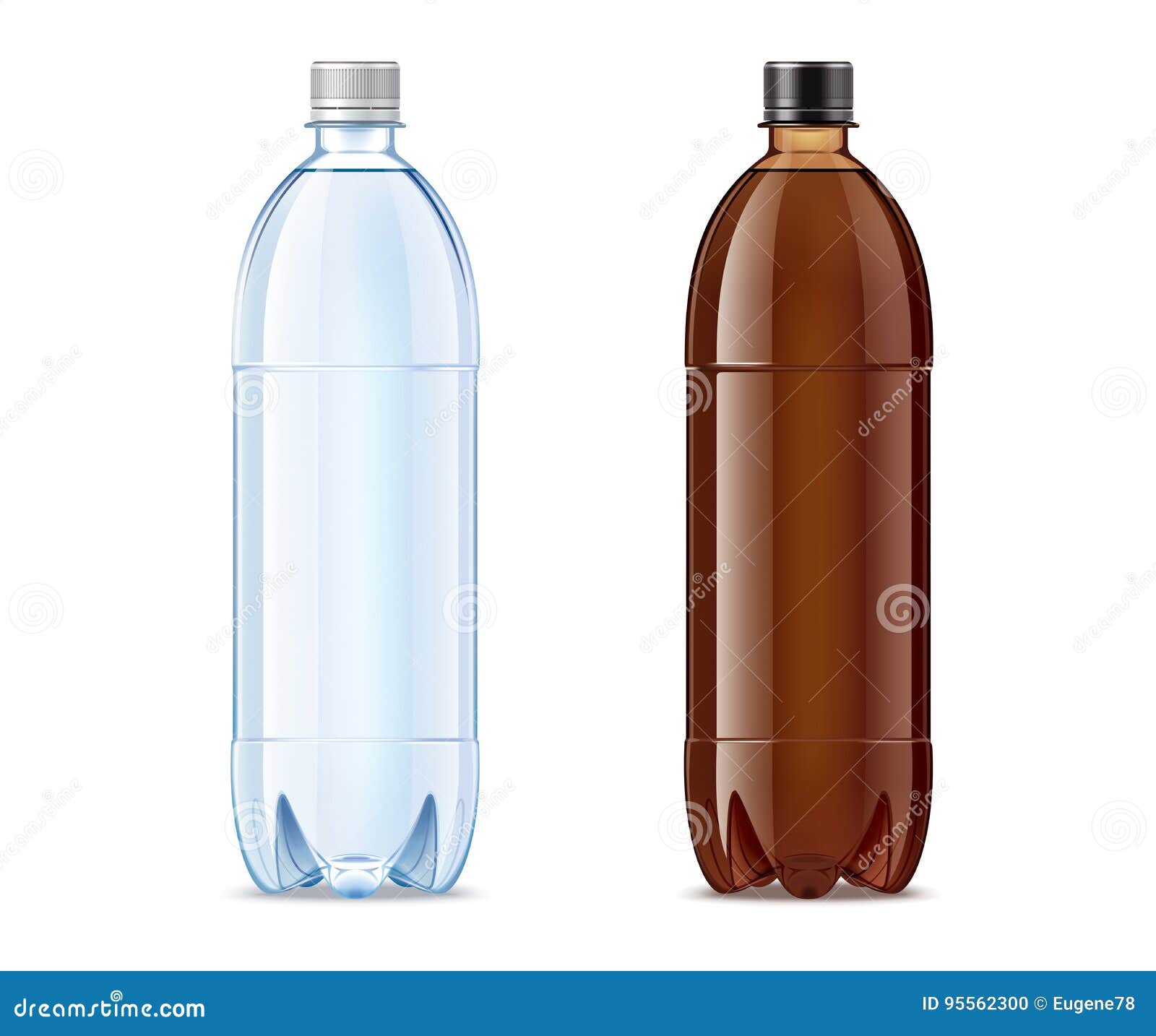 Blank bottles stock vector. Illustration of refreshment - 95562300