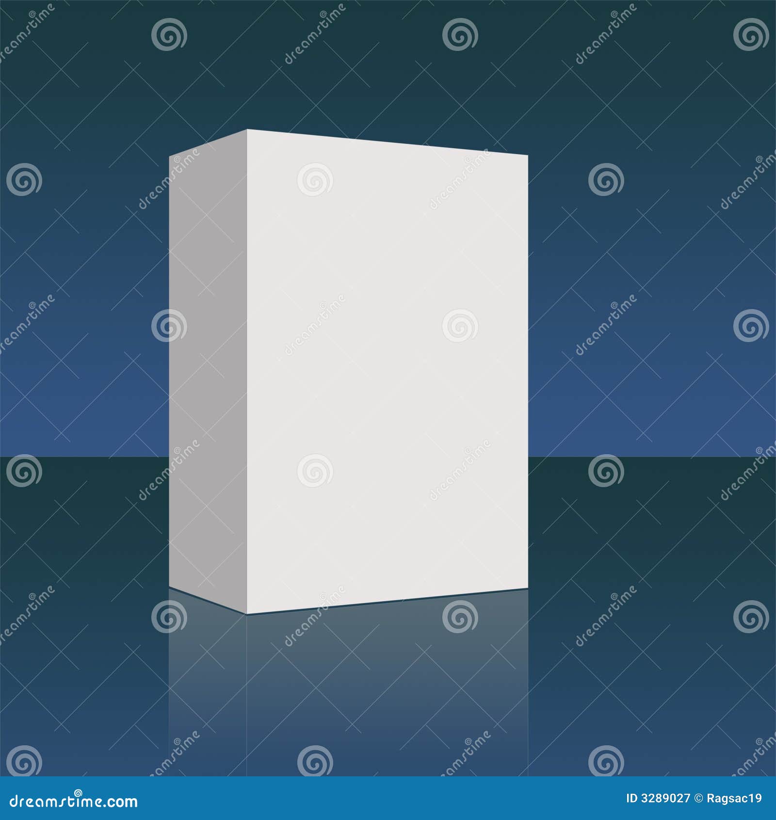 Blank Box Blue stock illustration. Illustration of gift - 3289027