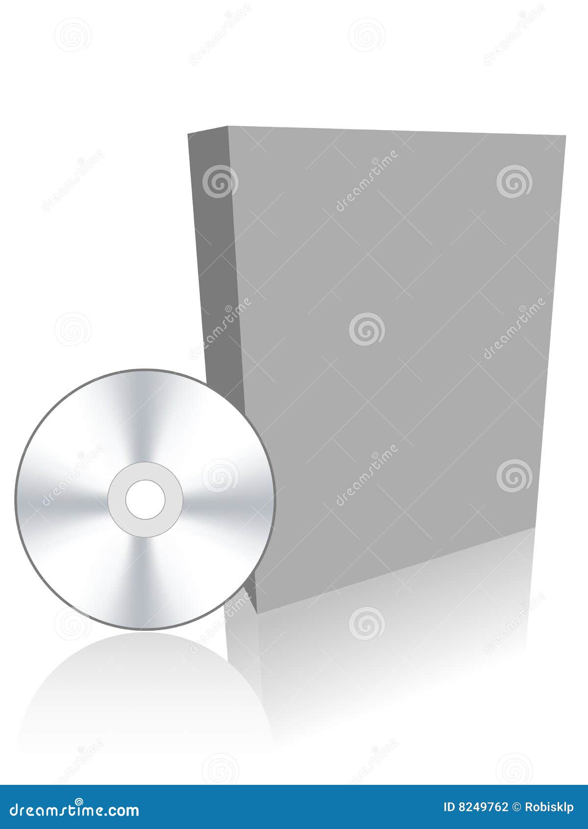 Blank box with cd stock vector. Illustration of packaging - 8249762