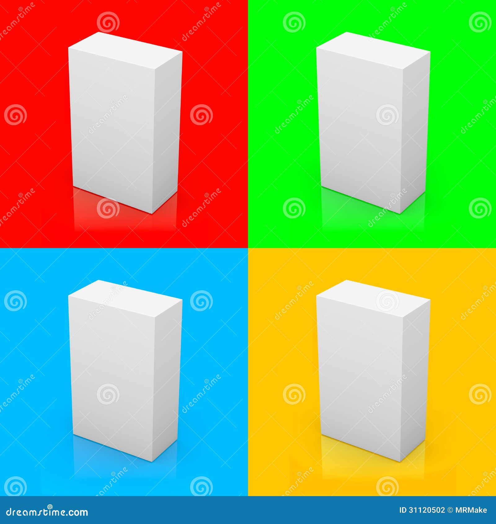 Blank Box on Color Background Series Stock Illustration - Illustration ...